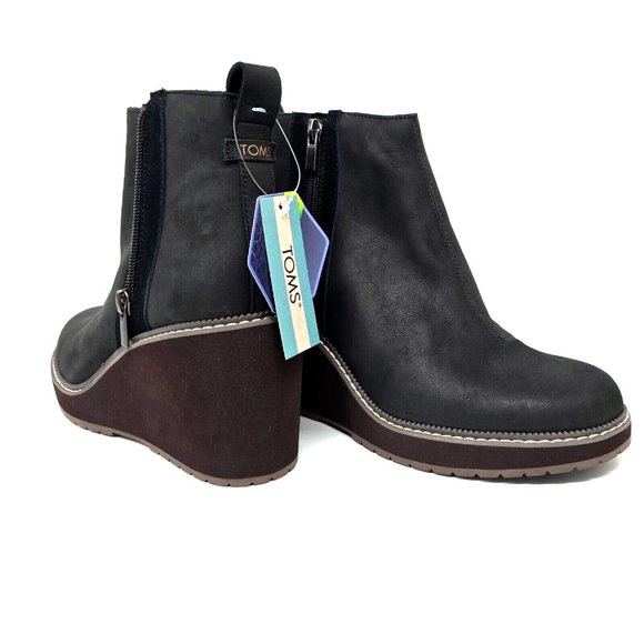 Toms | Shoes | Toms Raven Wedge Heel Nubucksuede Ortholite Boots Womens ...